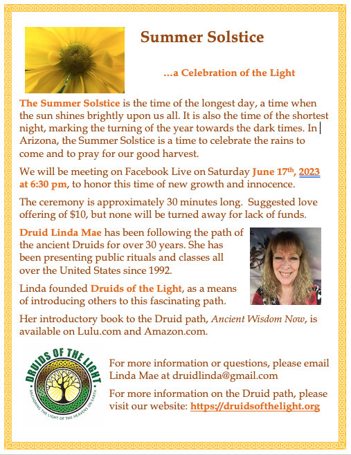 Summer Solstice 2023 – a Celebration of Light | Druids of the Light
